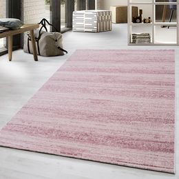 Teppich Ayyildiz Teppiche "Plus 8000" Gr. 2, pink, B:80cm H:6mm L:150cm, Kunstfaser, Teppiche, Teppich, L&auml;ufer, gestreifter Flachflor, robust, Webteppich, alle R&auml;ume