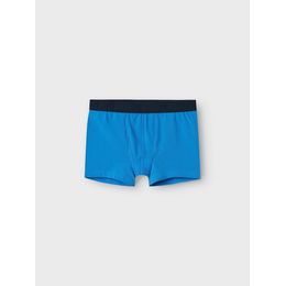 Trunk name it "NKMBOXER 3P DARK DENIM FOOTBALL NOOS", Jungen, Gr. 146 (152), blau (schwarz denim), Jersey, Obermaterial: 95% Baumwolle, 5% Elasthan, bedruckt, eng, Unterhosen