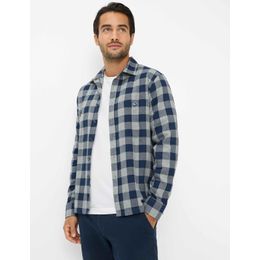 Langarmhemd Brax "Style KAY", Herren, Gr. XXL, Normalgrößen, blau (navy), Web, 100% Baumwolle, Hemden