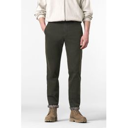 Chinos MEYER "BONN", Herren, Gr. 26, Normalgr&ouml;&szlig;en, gr&uuml;n (dunkelgr&uuml;n), 97% Baumwolle, 3% Elasthan, unifarben, regular fit kn&ouml;chelfrei, Hosen, mit buntgewebtem Thermofutter