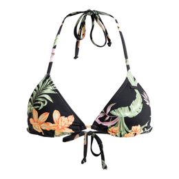 Triangel-Bikini-Top Roxy "Pt Beach Classics", Damen, Gr. S, Cup B, schwarz, 85% Polyester, 15% Elasthan, Bikini-Oberteile