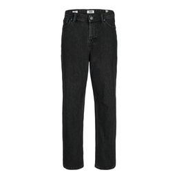 Jack & Jones Relax-fit-Jeans JACK & JONES JUNIOR "JJICHRIS JJORIGINAL SQ 737 JNR", Kinder, Gr. 152, N-Gr, schwarz (schwarz denim), Denim/Jeans, Obermaterial: 100% Baumwolle, unifarben, relaxed fit knöchellang, Jeans