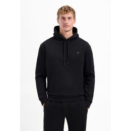 Hoodie NO EXCESS "NO EXCESS Kapuzenpullover Sweater Hooded Brushed", Herren, Gr. L, schwarz, 70% Baumwolle, 30% Polyester, Sweatshirts