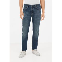 Regular-fit-Jeans BOSS Orange "TROY BO", Herren, Gr. 31, Länge 32, medium blau420, Denim/Jeans, Obermaterial: 70% Baumwolle, 23% Lyocell, 7% Modal, unifarben, regular fit lang, Jeans, normale Bundhöhe, Regular Fit, Destroyed-Effekte