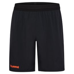 Trainingsshorts Hummel "HMLBLAZE PRO TRAINING SHORTS", Herren, Gr. 3XL, N-Gr, orange (schwarz, orange), Obermaterial: 88% Polyester, 12% Elasthan, Hosen