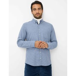 Businesshemd Brax "Style DANIEL", Jungen, Gr. L, Normalgr&ouml;&szlig;en, blau (mittelblau), Web, 100% Baumwolle, Hemden