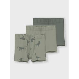 Trunk name it "NMMTIGHTS 3P AGAVE GREEN DINO NOOS", Kinder, Gr. 86, grün (agave grün), Jersey, Obermaterial: 95% Baumwolle, 5% Elasthan, bedruckt, eng, Unterhosen