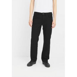 Straight-Jeans name it "NKMRYAN STRAIGHT JEANS 2100-IO NOOS", Jungen, Gr. 122, N-Gr, schwarz (schwarz denim), Denim/Jeans, Obermaterial: 75% Baumwolle, 18% Polyester, 6% Viskose, 1% Elasthan, unifarben, straight fit knöchellang, Jeans