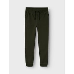 Sweathose name it "NKMSWEAT – Jogger mit verstellbarem Bund und Rippbündchen", Jungen, Gr. 164, N-Gr, grün (rosin), angeraute Sweatware, Obermaterial: 80% Baumwolle, 20% Polyester, unifarben, regular fit knöchellang, Hosen, unifarben, casual, regular fit, Sweatware