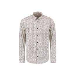 Langarmhemd NO EXCESS "NO EXCESS Stretchhemd mit Print Shirt Stretch Allover Printed", Herren, Gr. XL, Normalgr&ouml;&szlig;en, mauve, 97% Baumwolle, 3% Elasthan, regular fit, Hemden