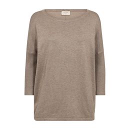 Freequent Damen Strickpullover "FQJONE-PU"simply taupe meliert, Gr. XS, Web, Obermaterial: 80% Viskose, 20% Polyamid, Pullover, mit 3/4 Armen