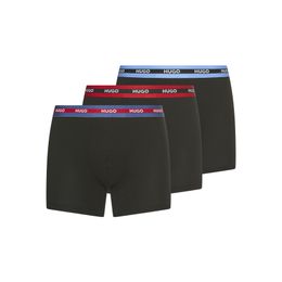Trunk HUGO UNDERWEAR "BOXERBR TRIPL PLANET", Herren, Gr. L, bunt (open miscellaneous 974), Jersey, Obermaterial: 95% Baumwolle, 5% Elasthan, Unterhosen, kontrastfarbener Bund mit Logo