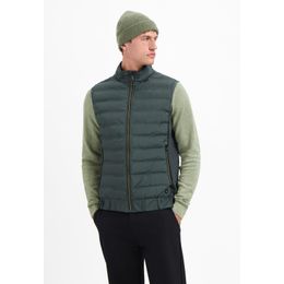 Steppjacke NO EXCESS "NO EXCESS Gesteppte Weste Bodywarmer Padded Sealed Mix With Knit", Herren, Gr. M, schwarz steel, 100% Polyester, Jacken Steppjacke