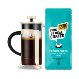 Tchibo - Kaffee-Geschenkset "French Press Camping - Decaf&bdquo; &ndash; 1x 200 g Filterkaffee entkoffeiniert Gemahlen und Siebstempelkanne