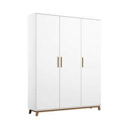 Rauch Kleiderschrank »Carlsson« mit Drehtüren - 136x53x203cm - braun - Holz / Holz / Eichenholz
