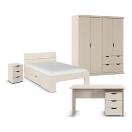 Rauch Set »Frieda« mit Bett - 181x56x203cm - beige - Holz / Holz