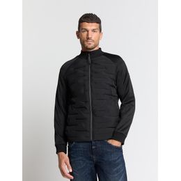 Steppjacke NO EXCESS "NO EXCESS Allwetterjacke Jacket Short Fit Sealed Knitted Mix", Herren, Gr. XL, schwarz, 100% Polyester, Jacken Steppjacke