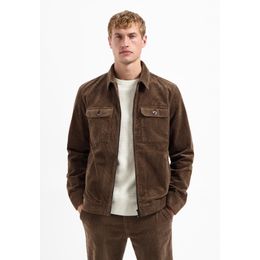 Langarmhemd NO EXCESS "NO EXCESS Overshirt aus geripptem Cord", Herren, Gr. XXL, Normalgr&ouml;&szlig;en, taupe, 98% Baumwolle, 2% Elasthan, regular fit, Hemden