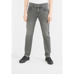 Slim-fit-Jeans name it "NKMTHEO XSLIM SWE JEANS 3113-TH NOOS", Jungen, Gr. 128, N-Gr, blau (medium grau denim detail:washed), Denim/Jeans, Obermaterial: 70% Baumwolle, 27% Polyester, 3% Elasthan, unifarben, slim fit lang, Jeans