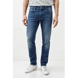 Regular-fit-Jeans BOSS Orange "TROY BO", Herren, Gr. 33, Länge 34, bright blau431, Denim/Jeans, Obermaterial: 98% Baumwolle, 2% Elasthan, unifarben, regular fit lang, Jeans, Regular fit