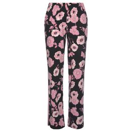 Lascana Pyjamahose Damen Gr&ouml;&szlig;e M pink / schwarz Winterkleid