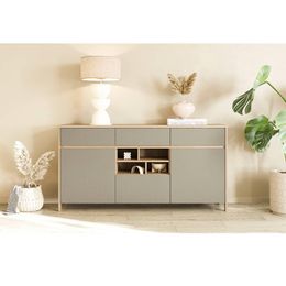 Pharao24.de Sideboard Wohnzimmer Kommode im Skandi Design mit drei Schubladen