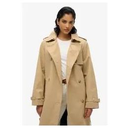 Superdry f&uuml;r Damen. W5011871A Klassischer Trenchcoat (S), Beige, Baumwolle, Polyurethan