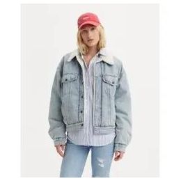 Levi's Levi's f&uuml;r Damen. A4435-0010 Jacke 90S Sherpa blau (M), L&auml;ssig, Baumwolle, Denim