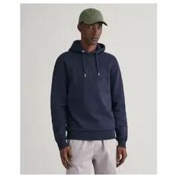 Gant f&uuml;r Herren. 2037020 Tonal Archive Shield Hoodie Marine (XXL), L&auml;ssig, Baumwolle, Langarm