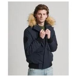 Superdry f&uuml;r Herren. M5011742A Everest navy gesteppte Bomberjacke mit Kapuze (M), L&auml;ssig, Polyester, Marine