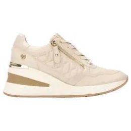 Xti f&uuml;r Damen. 14438001-BEIGE Turnschuhe 144380 beige (39), 3 bis 5 cm, Rei&szlig;verschluss, L&auml;ssig