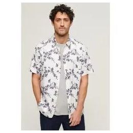 Superdry f&uuml;r Herren. M4010514A Hawaii-Hemd mit Vintage-Logo wei&szlig;es Logo (S), L&auml;ssig, Baumwolle, Kurzarm