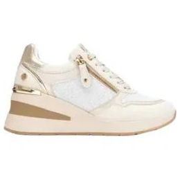 Xti f&uuml;r Damen. 14437901-BEIGE Turnschuhe 144379 beige (39), 3 bis 5 cm, Rei&szlig;verschluss, L&auml;ssig
