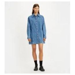 Levi's Levi's f&uuml;r Damen. A4585-0001 Shay Kleid blau (M), L&auml;ssig, Langarm, Bio-Baumwolle, Nachhaltig