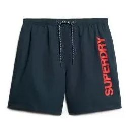 Superdry f&uuml;r Herren. M3010236A Grafik 17 Badeanzug blau (S), Strandbekleidung, Recyceltes Polyester, Nachhaltig, Marine