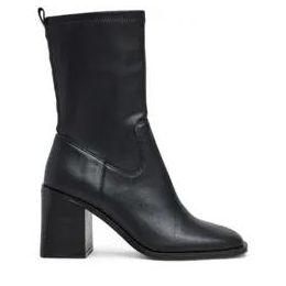 Pepe Jeans f&uuml;r Damen. PLS50543 Twiggy Flex Lederstiefeletten schwarz (41), 5 bis 8 cm, Keine, L&auml;ssig
