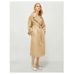 Marella f&uuml;r Damen. 2513021051200 Grolla Sand langer Trenchcoat (46), Beige, L&auml;ssig, Baumwolle
