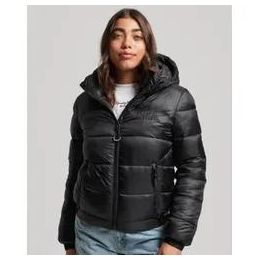Superdry f&uuml;r Damen. W5011590A Sport Steppjacke Sport schwarz (XL), L&auml;ssig, Nachhaltig, Recyceltes Nylon