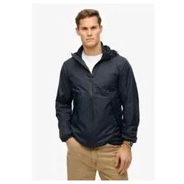 Superdry f&uuml;r Herren. M5012101A Windbreaker-Jacke mit Kapuze und Marine-Logo (L), L&auml;ssig, Nylon, Nachhaltig