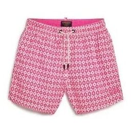 Superdry f&uuml;r Herren. M3010231A Bedruckter Badeanzug aus recyceltem Material rosa (L), Strandbekleidung, Nachhaltig, Recyceltes Polyester