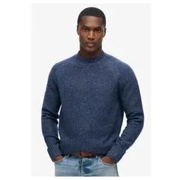 Superdry f&uuml;r Herren. M6110634A Dicker Raglan-Pullover in Marineblau (XXL), L&auml;ssig, Polyester
