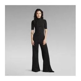 G-Star Raw G-Star f&uuml;r Damen. D23981-D275-6484 Weites Bein Jumpsuit schwarz (L), L&auml;ssig, 3/4 &Auml;rmel, Bio-Baumwolle, Nachhaltig