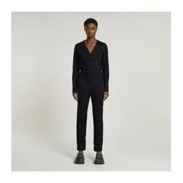 G-Star Raw G-Star f&uuml;r Damen. D25932-D838-6484 Weit geschnittener Jumpsuit schwarz (S), L&auml;ssig, Baumwolle, Langarm