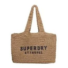 Superdry f&uuml;r Damen. W9110401A City-Tasche aus braunem Bast (OSFA), L&auml;ssig, Papier