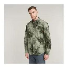 G-Star Raw G-Star f&uuml;r Herren. D25264-D326-G787 Cargo Pocket Regular Hemd gr&uuml;n (M), L&auml;ssig, Camouflage, Langarm, Recyceltes Polyester, Nachhaltig