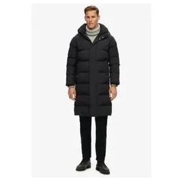 Superdry f&uuml;r Herren. M5011977A Lange Steppjacke mit Kapuze schwarz (XL), L&auml;ssig, Nachhaltig, Recyceltes Nylon