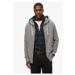 Superdry f&uuml;r Herren. M2014170A Unverzichtbarer klassischer Hoodie mit grauer Kapuze mit Rei&szlig;verschluss (M), L&auml;ssig, Baumwolle