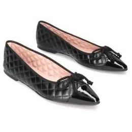 Pretty Ballerinas f&uuml;r Damen. 49569 Tyra Leder-Ballettpumps schwarz (36), Wohnung, Keine, L&auml;ssig