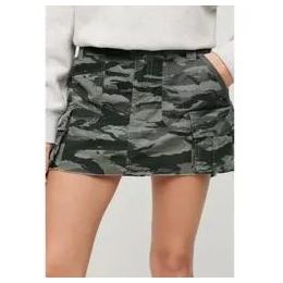 Superdry f&uuml;r Damen. W7210305A Rock Utility Fallschirm grau (XL), L&auml;ssig, Camouflage, Baumwolle