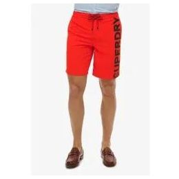 Superdry f&uuml;r Herren. M3010238A Klassischer roter Badeanzug (S), Strandbekleidung, Recyceltes Polyester, Nachhaltig